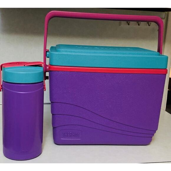 Thermos | Other | Thermos Vintage 796 Drink Cooler Cup Holder Lid Purple 16q Personal Jug Cooler ...